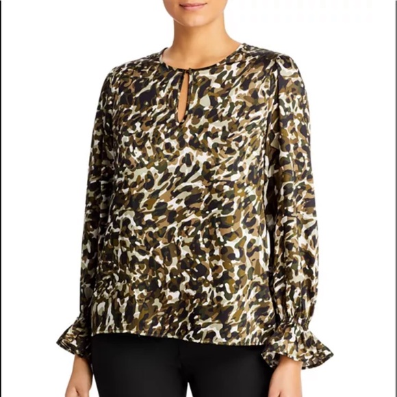 Chenault | Tops | Chenault Animal Print Keyhole Blouse | Poshmark